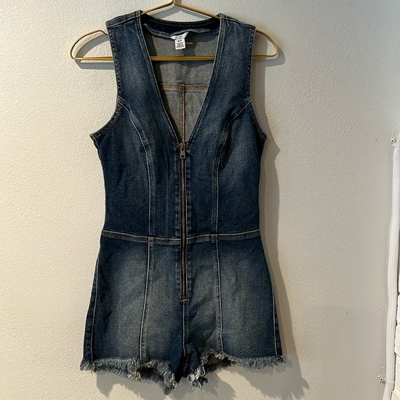 Guess | Pants & Jumpsuits | Vtg Guess Denim Romper | Poshmark